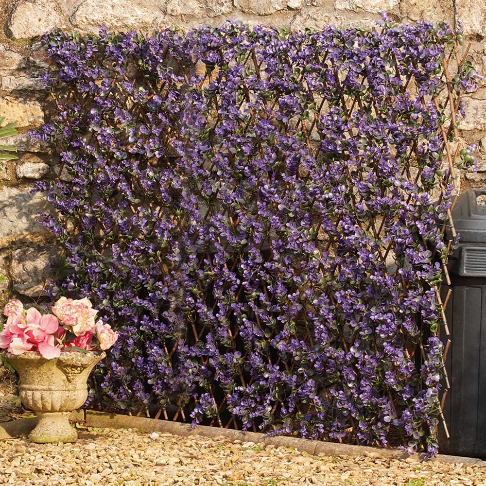 Garden Gear - Expandable Artificial Hedge Trellis - Purple Lavender ...